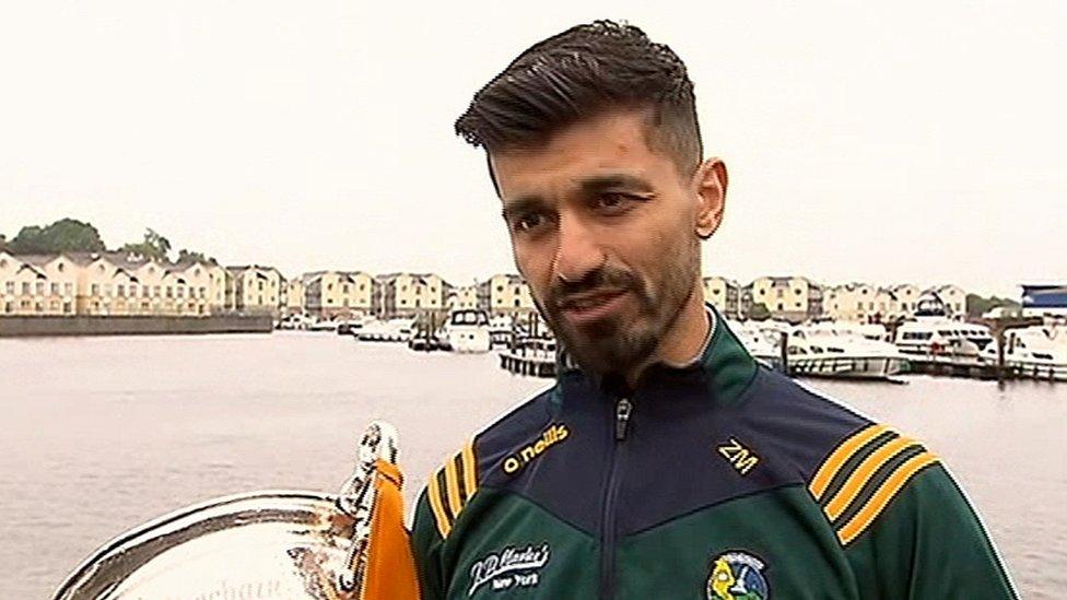 Iraqi-born hurler Zak Moradi revels in 'proudest' day - BBC News