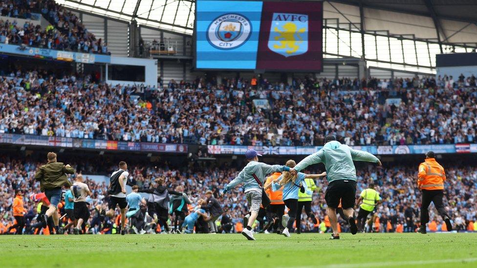 Manchester City title win pitch invasion probe ongoing, police say ...