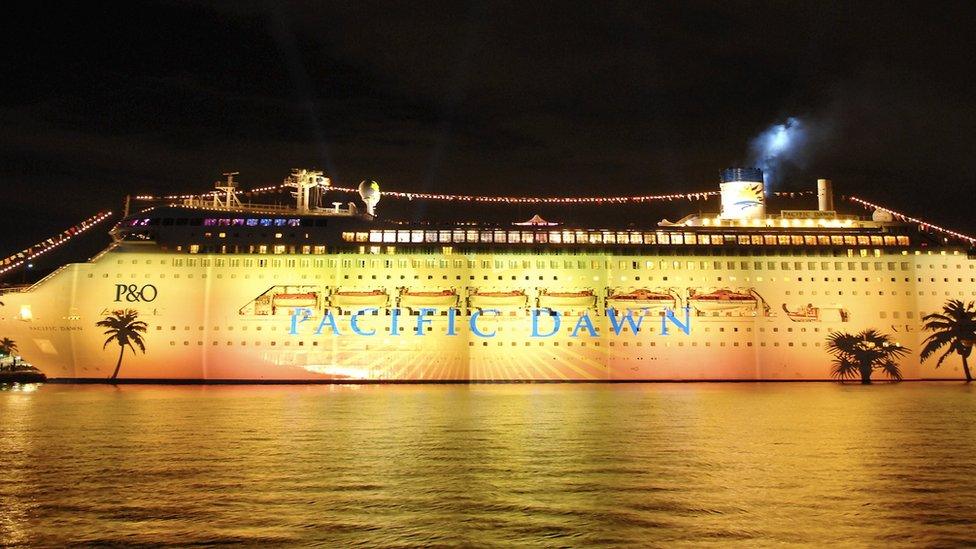 Pacific Dawn: Woman missing after fall from cruise ship - BBC News