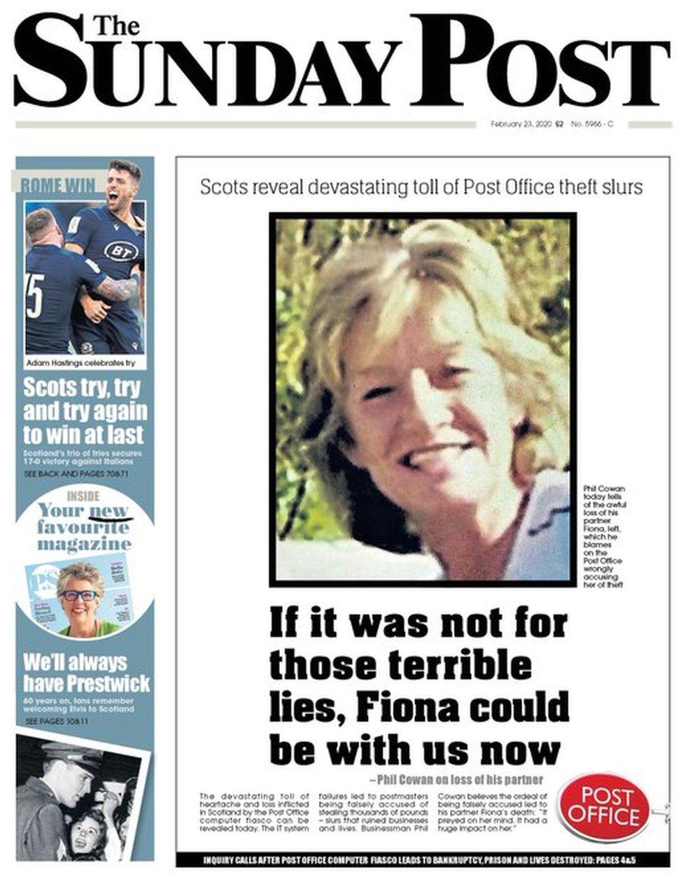 Scotland's papers: Toll of Post Office 'fiasco' and 'scandal bankers ...