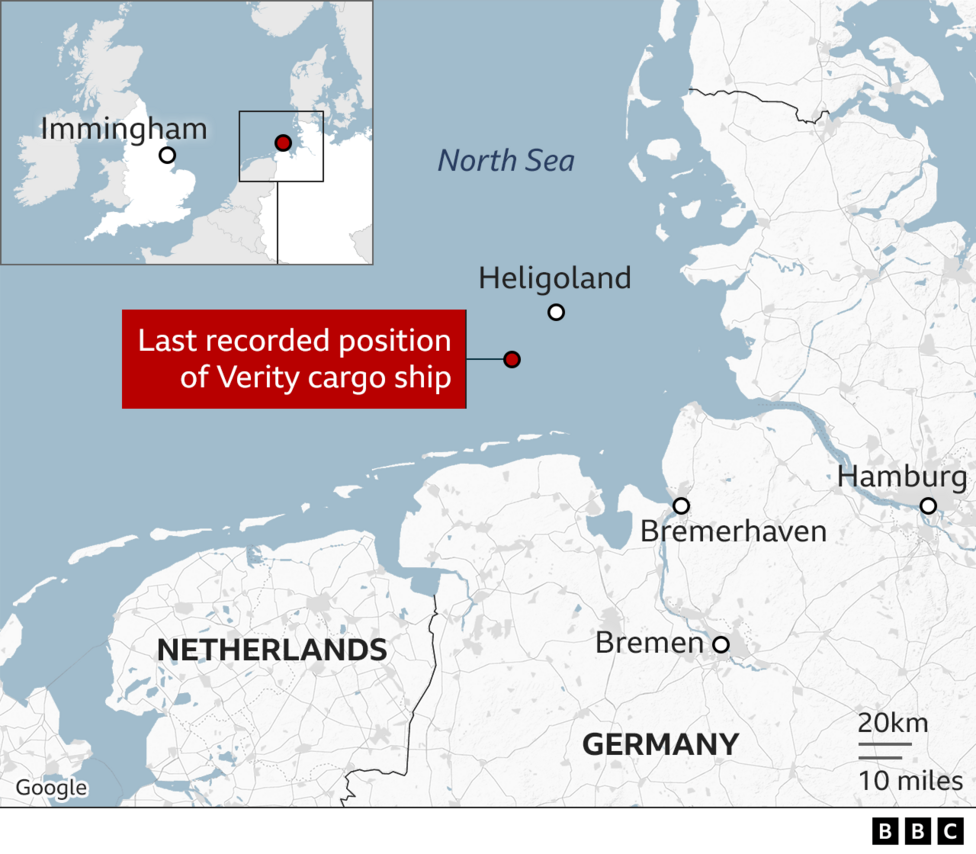North Sea search abandoned for four missing on British ship Verity ...