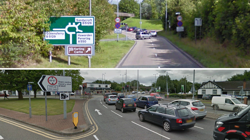 Roadworks at Queensferry to tackle Deeside congestion - BBC News