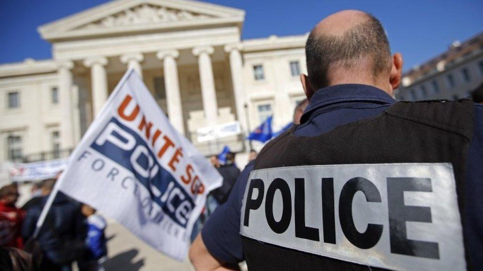 French police hold rare nationwide protests - BBC News