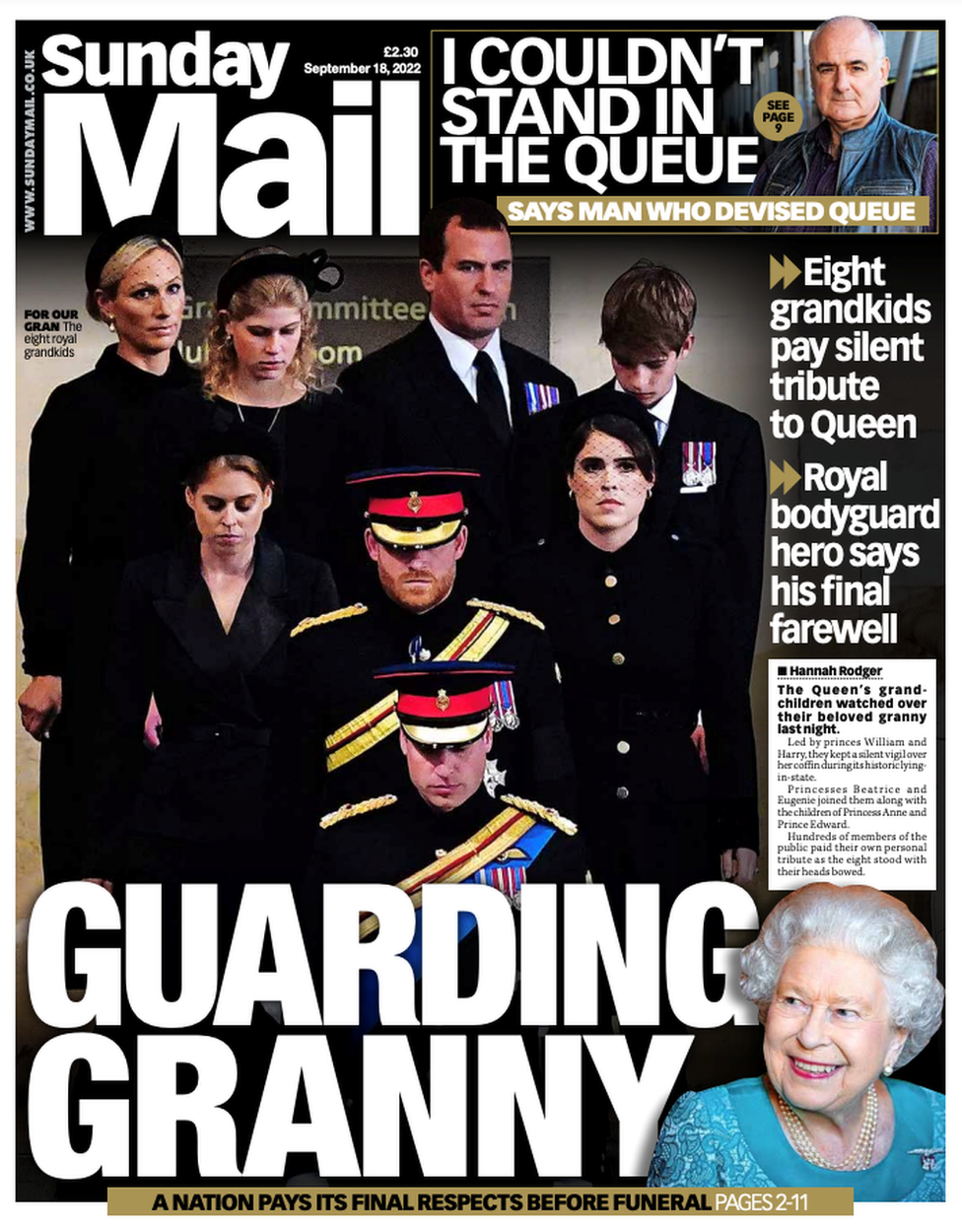 Scotland's papers: Guarding Granny and 'I eat my child's leftovers ...