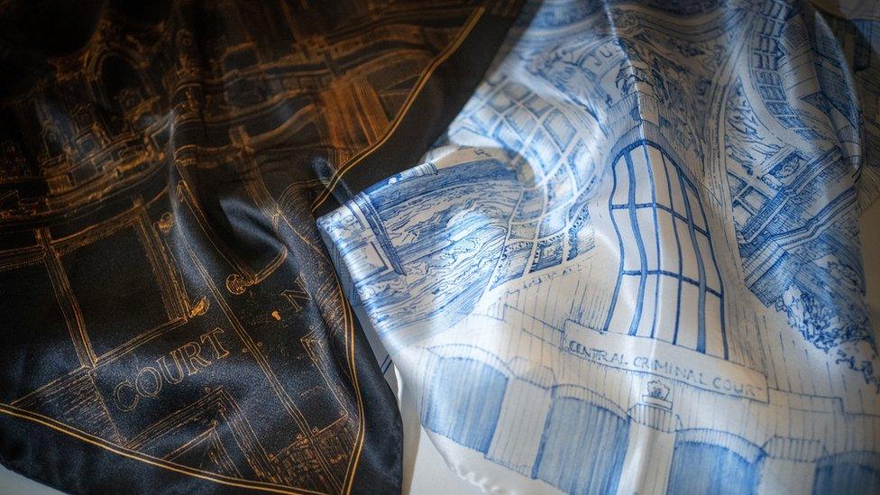 Old Bailey sells silk scarves as first merchandise - BBC News