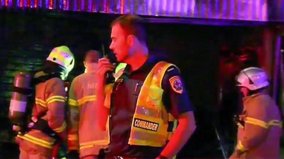 Arrest after Melbourne abandoned factory fire kills three - BBC News