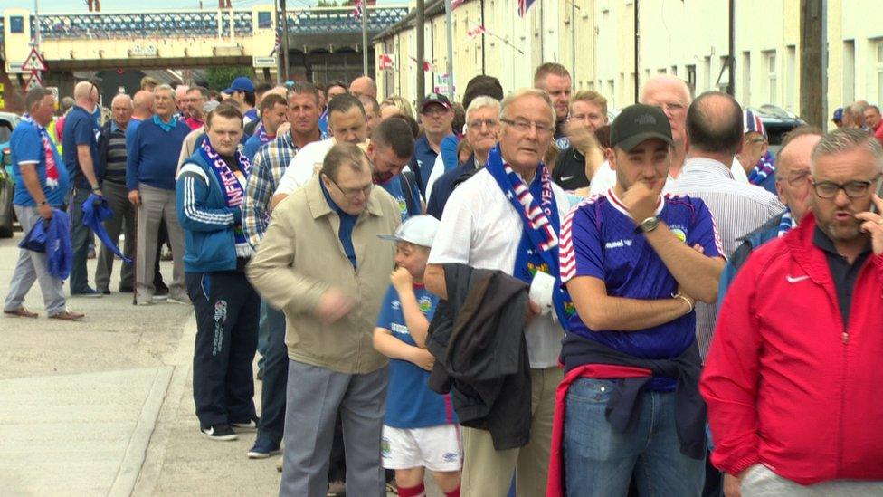 Linfield and Celtic fans enjoy historic Champions League occasion - BBC ...