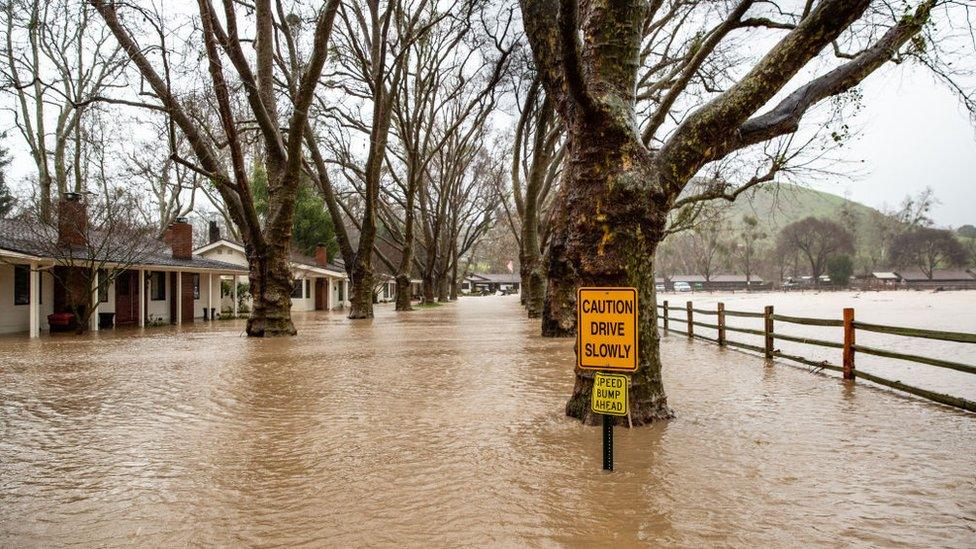California floods: US state hit by intense storms and floods - BBC ...