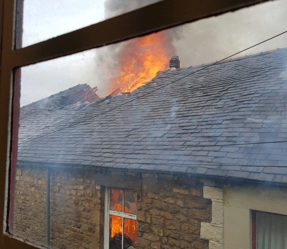 Fire breaks out at Lancaster city-centre printers - BBC News
