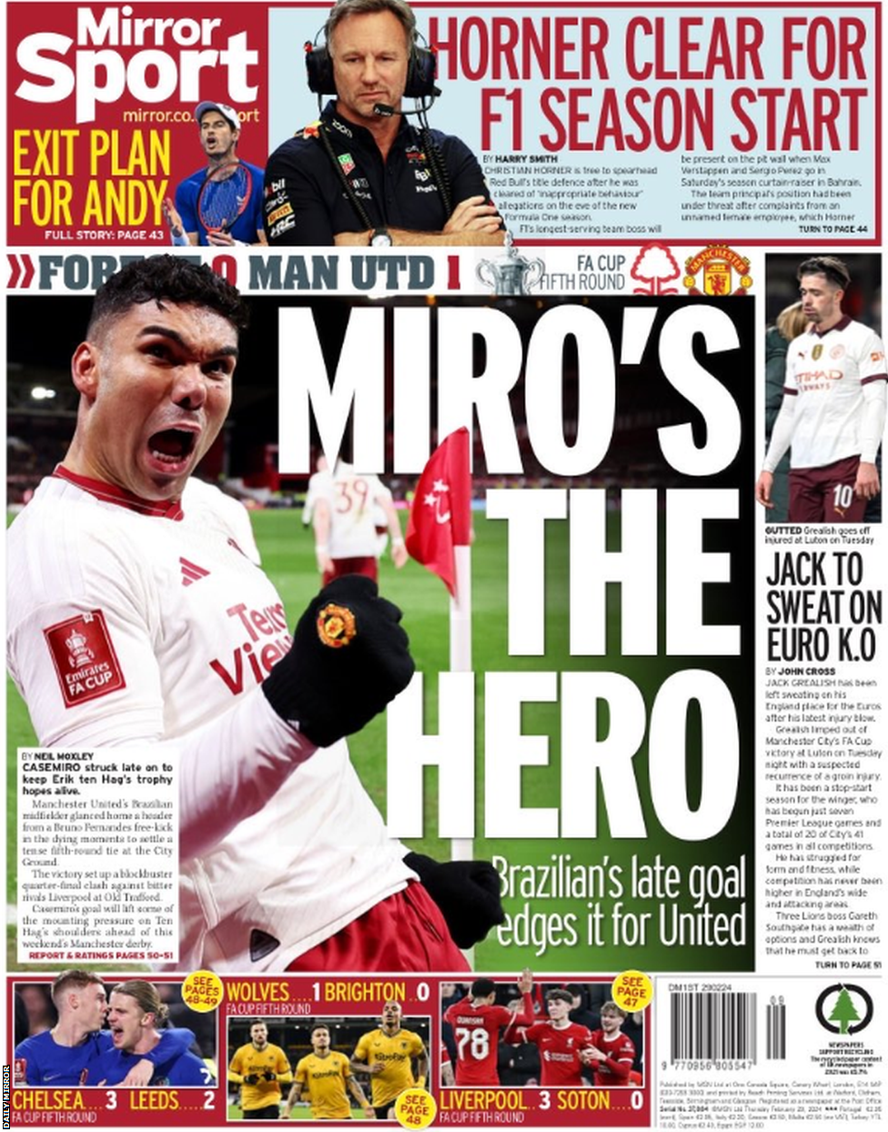 Thursday's back pages - BBC Sport