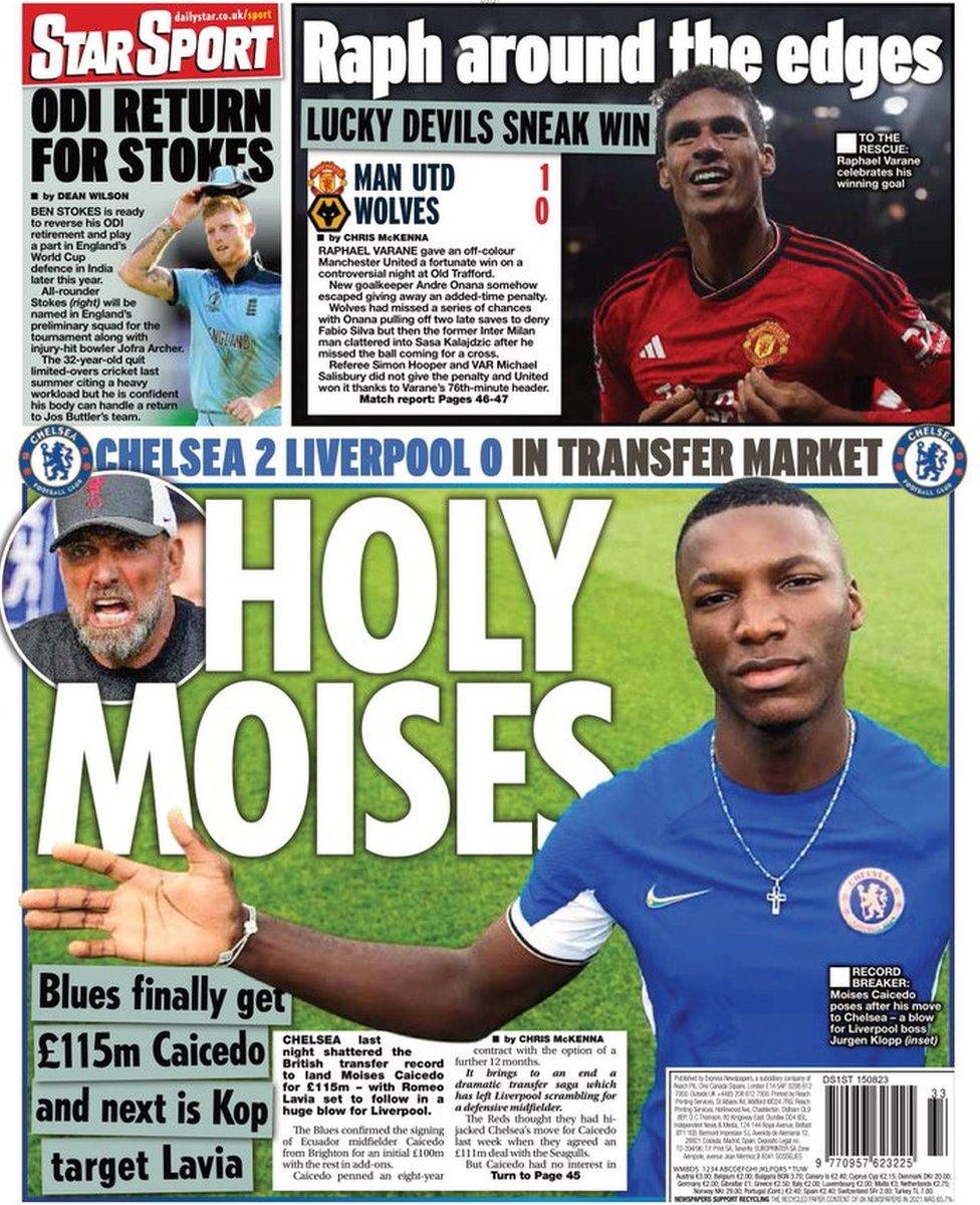 Tuesday's back pages - BBC Sport