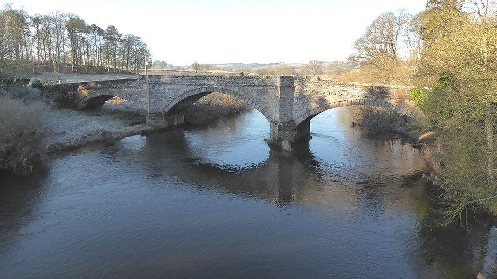 Ancrum Old Bridge rediscovered beneath the River Teviot - BBC News