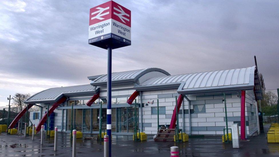 Warrington West: Town's new £20.5m railway station opens - BBC News