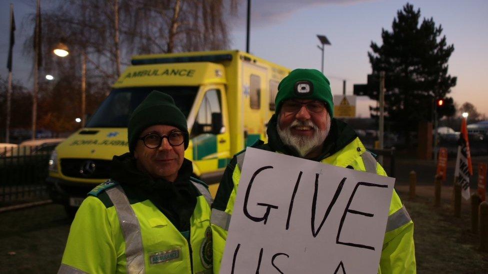 Nurses and paramedics on strike across the west - BBC News