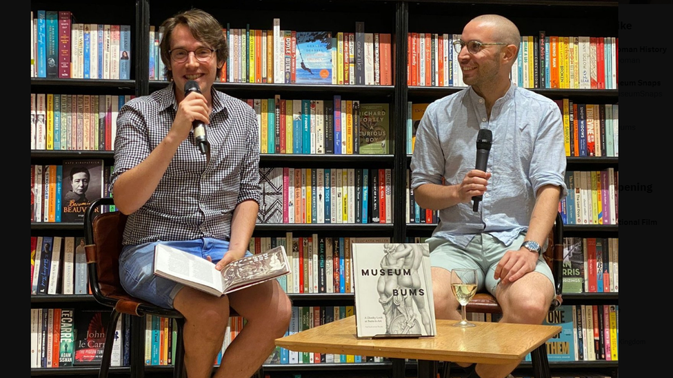 Social media account about bums in art leads to published book - BBC News