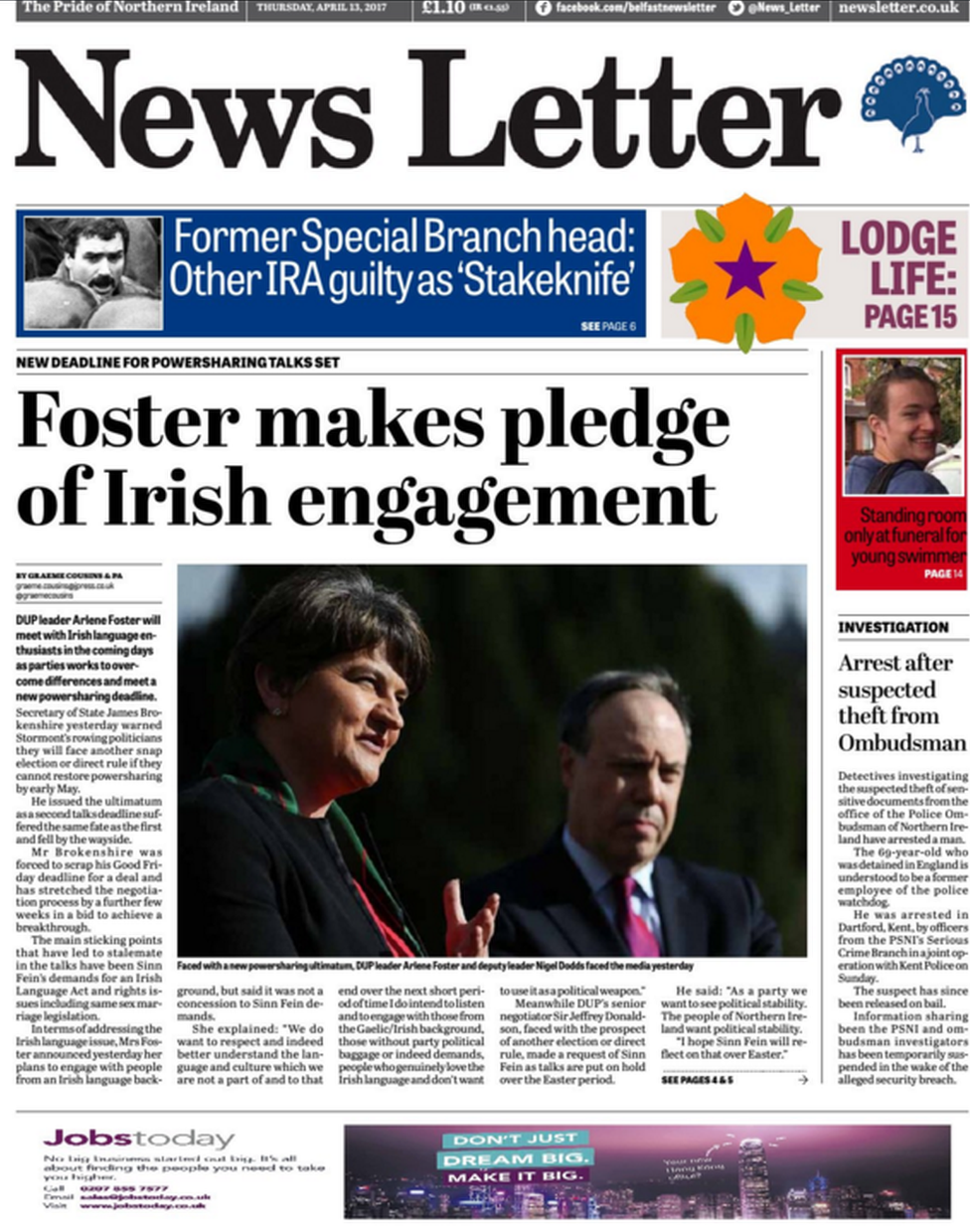 NI newspaper review: Watch your language! - BBC News