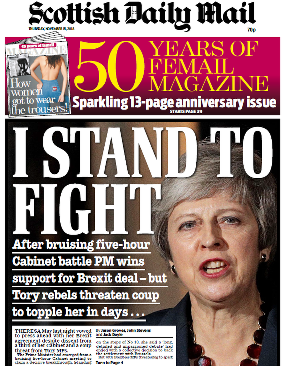 Scotland's papers: May 'on the cliff edge' over Brexit - BBC News