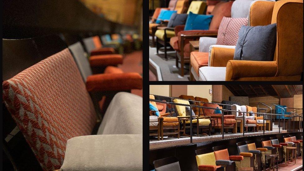 Clevedon: Unusual cinema balcony reopens after 50 years - BBC News