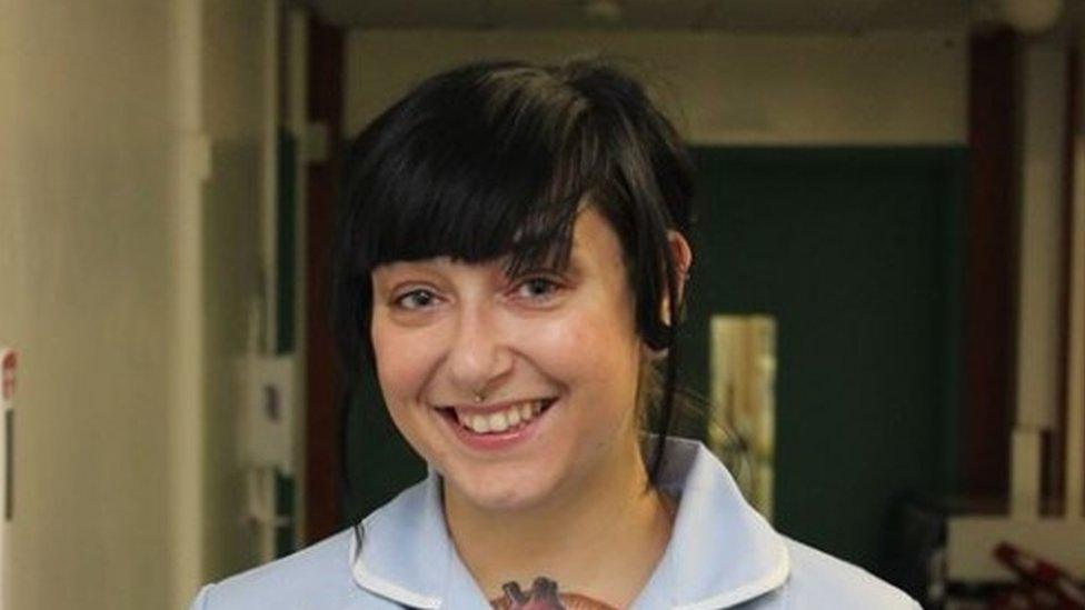NHS fire-eater 'stable' after talent show accident - BBC News