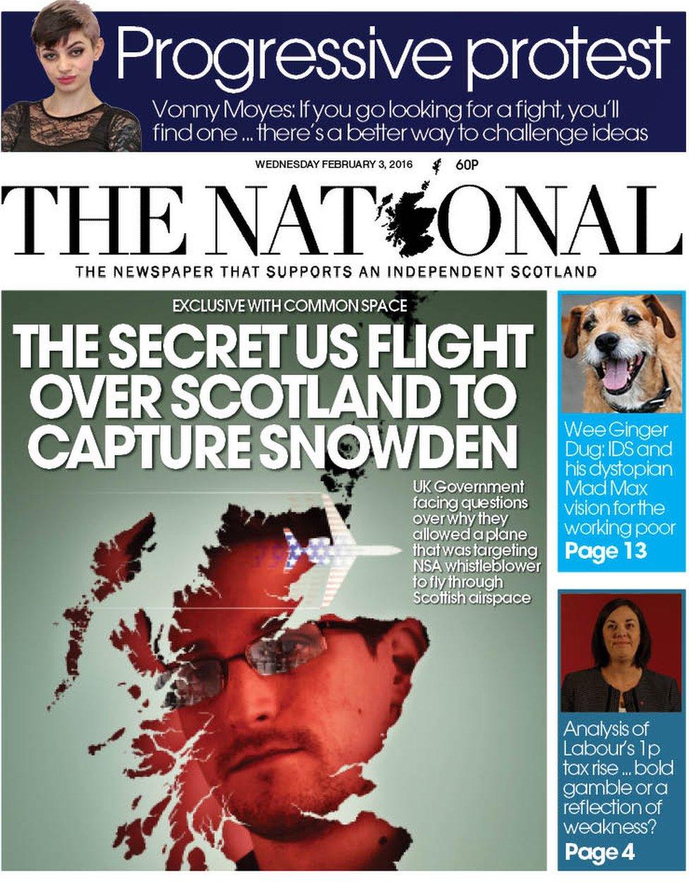 Scotland's papers: EU deal and secret flight to capture Snowden - BBC News