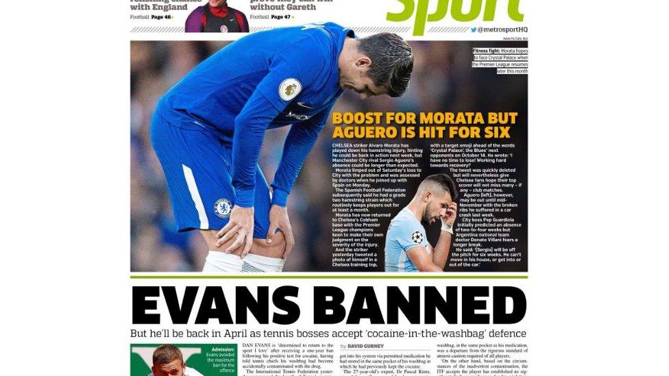 Newspaper back pages - BBC Sport