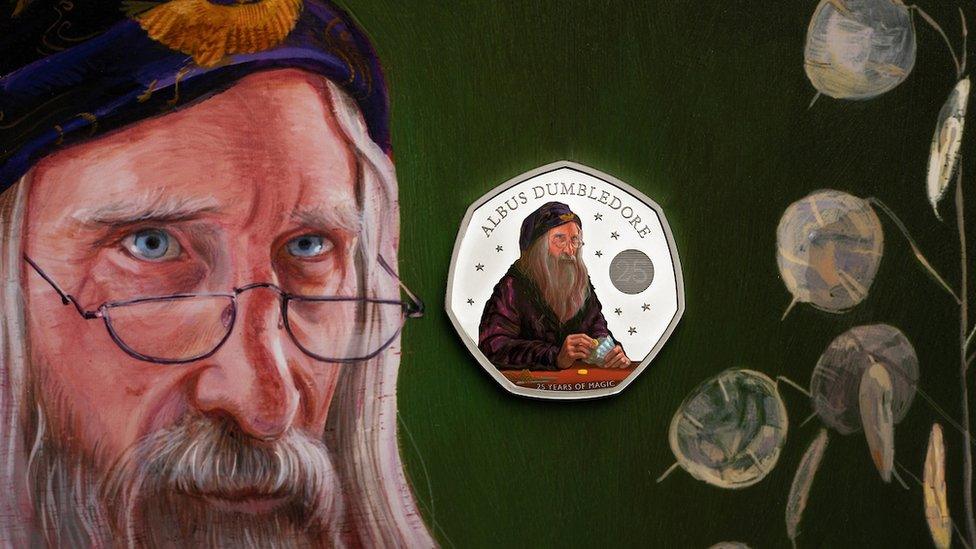 Harry Potter: Dumbledore 50p coin released - BBC Newsround