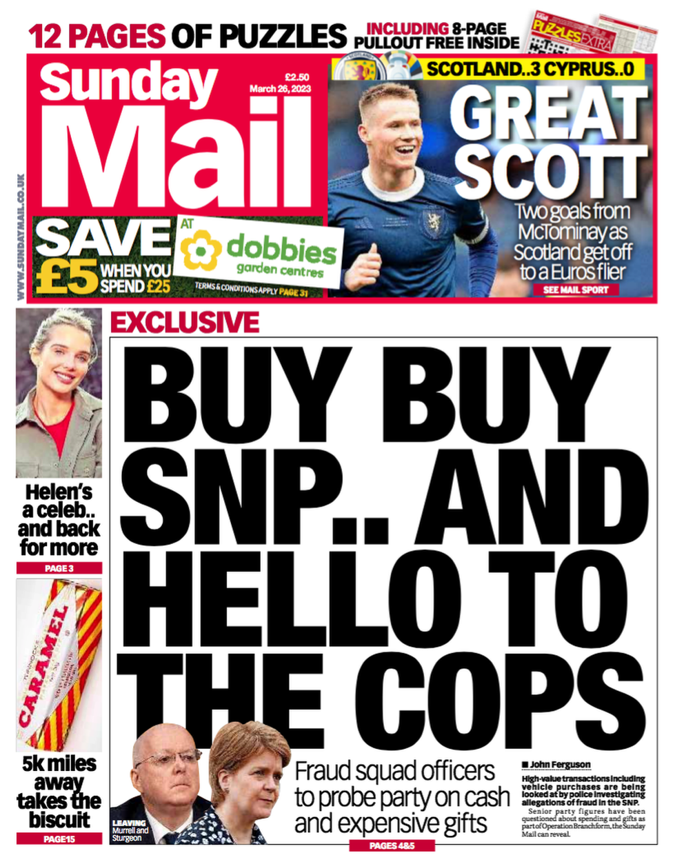 Scotland's papers: 'End of an era' for Scotland and SNP finances - BBC News