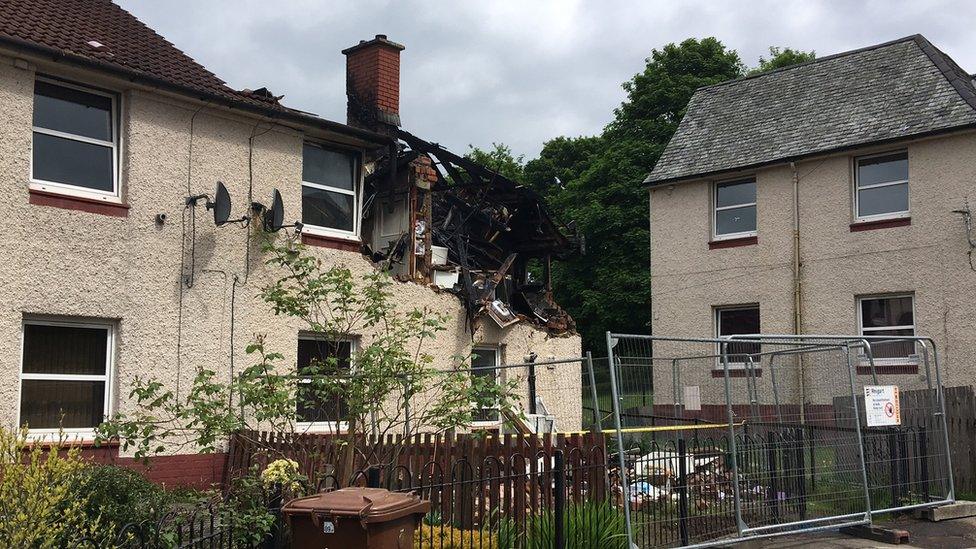 Investigations continue into Bonhill flat blast - BBC News
