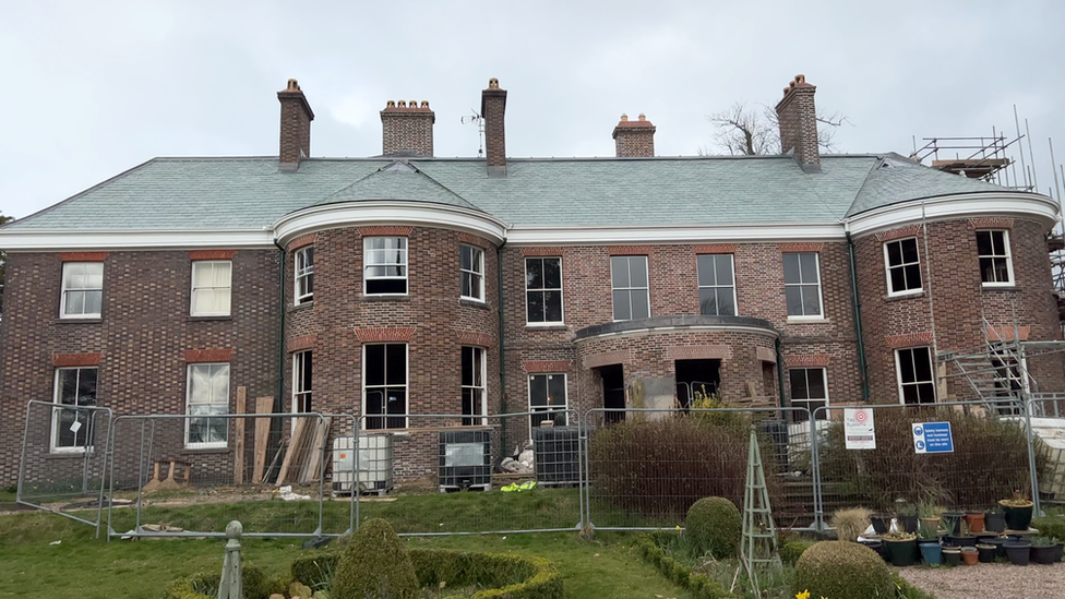 Restoration works near completion at fire-hit Betley Court - BBC News