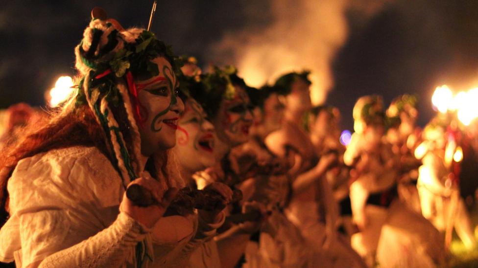 Beltane Fire Festival marks arrival of summer in Edinburgh - BBC News