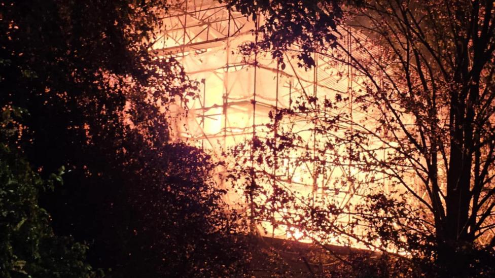 'Horrific' fire at Copford Grade II listed building - BBC News