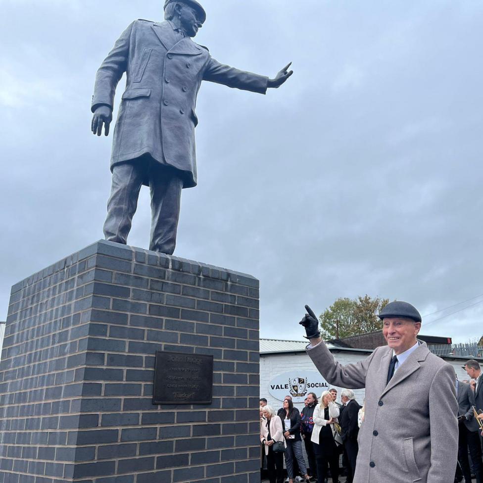 John Rudge: Statue of Port Vale legend unveiled on his 80th birthday ...