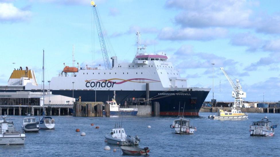 Condor Ferries amends sailings ahead of two expected storms - BBC News