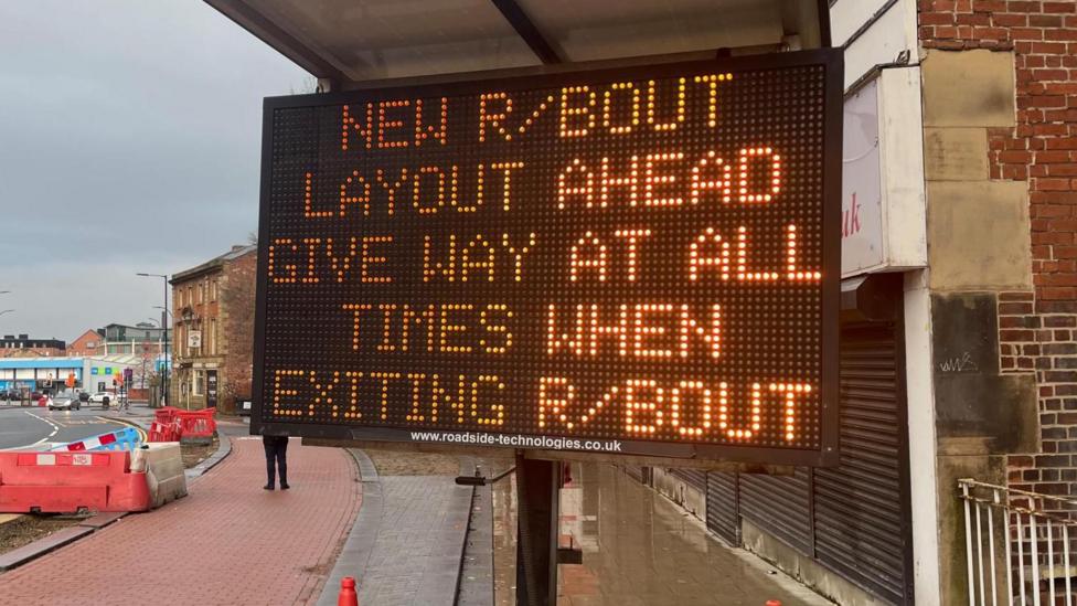 Sheffield's delayed Dutch-style roundabout finally opens - BBC News