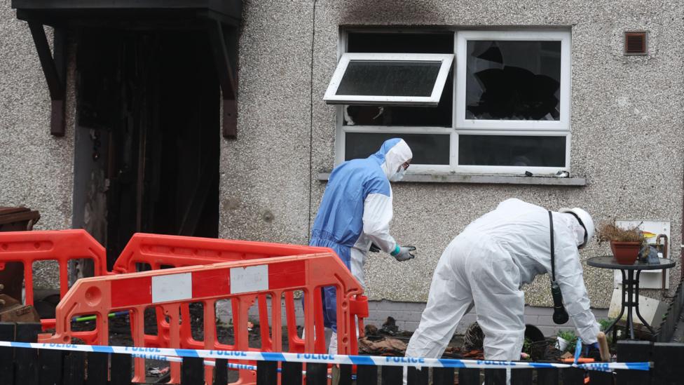 Antrim arson: House set on fire with pensioner inside - BBC News
