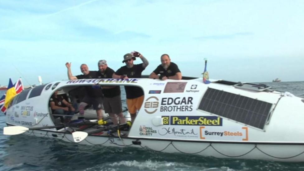 Kent former Royal Marine rescued in rowing challenge - BBC News