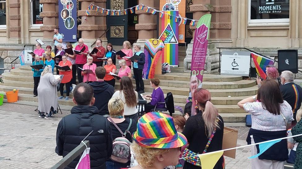 Suffolk Pride festival shows people are 'seen and supported' - BBC News