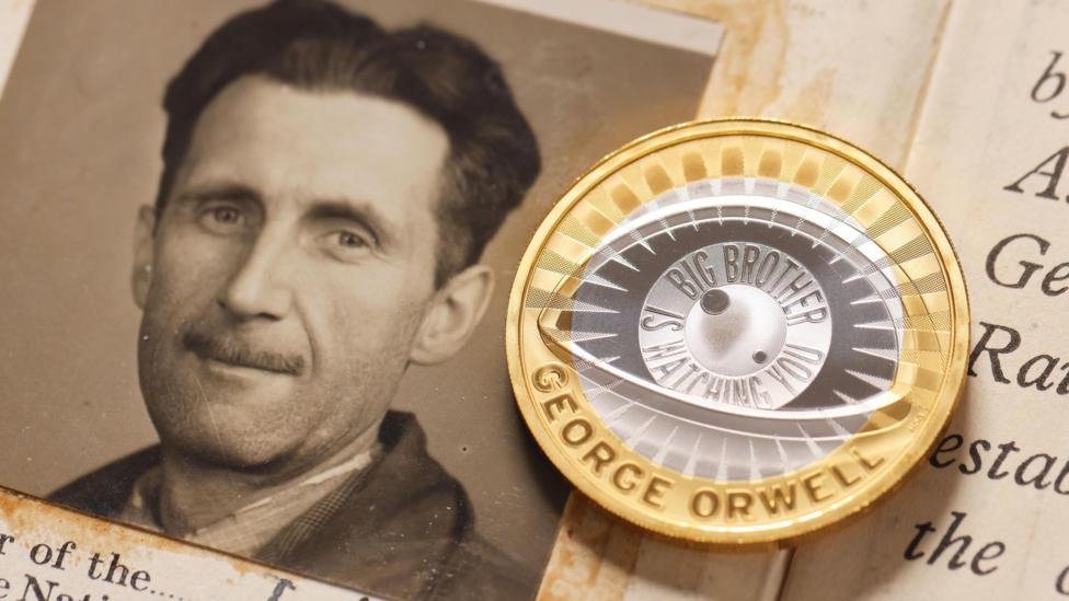 George Orwell's literary legacy commemorated with new £2 coin - BBC News