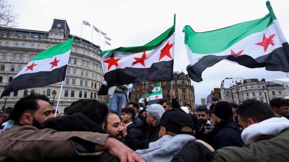 Syrians in UK react to Assad's downfall - BBC News