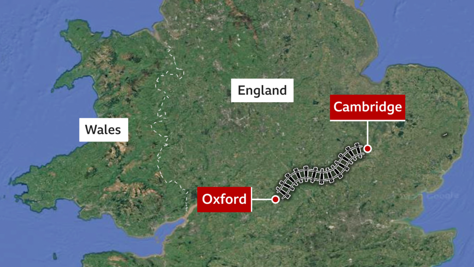 England and Wales classification for Oxford-Cambridge rail line - BBC News