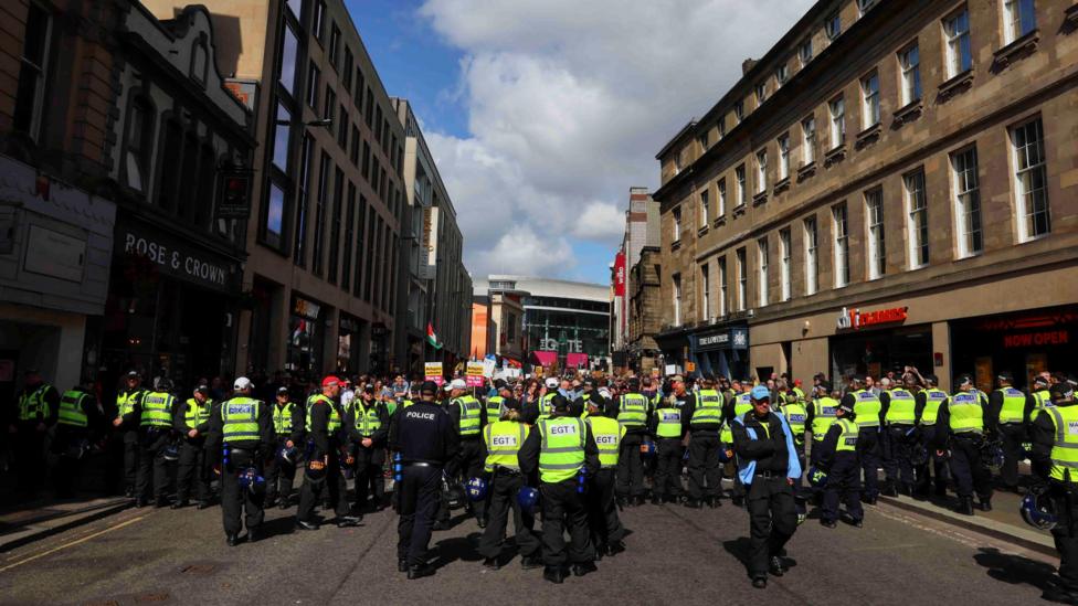 Hundreds gather in Newcastle for anti-racism rally - BBC News