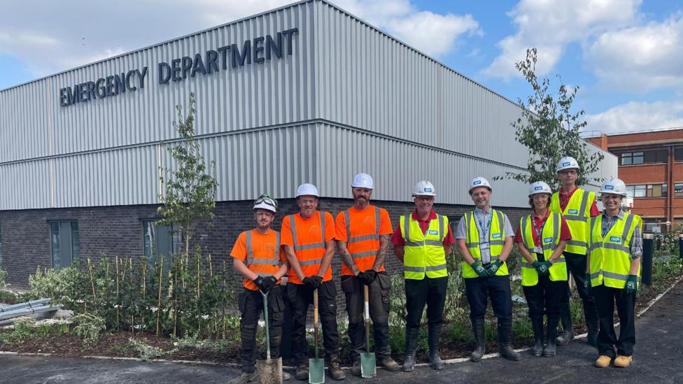 Worksop hospital's new 'emergency village' nears completion - BBC News