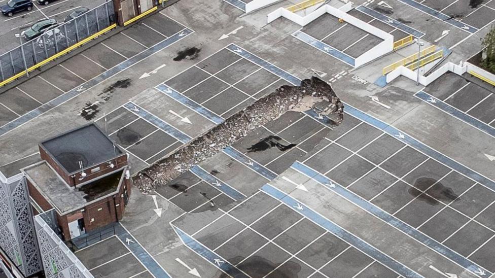 Collapsed Mansfield car park must be fully demolished - BBC News