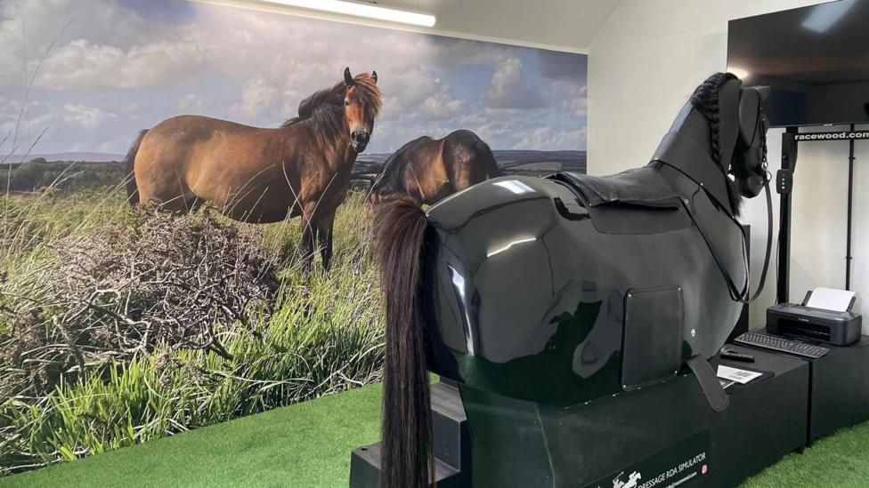 Hannington mechanical horse ride unveiled for disabled children - BBC News
