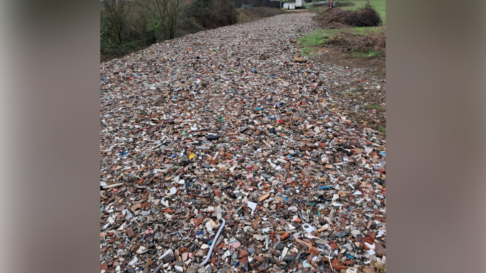 Anger as illegal waste dumps appear near Worcestershire homes - BBC News