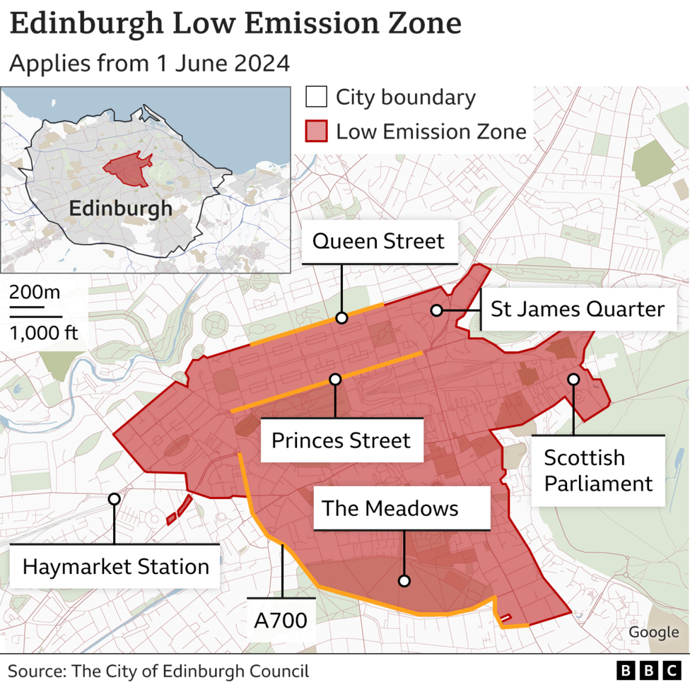 LEZ: Where are Scotland's new Low Emission Zones? - BBC News