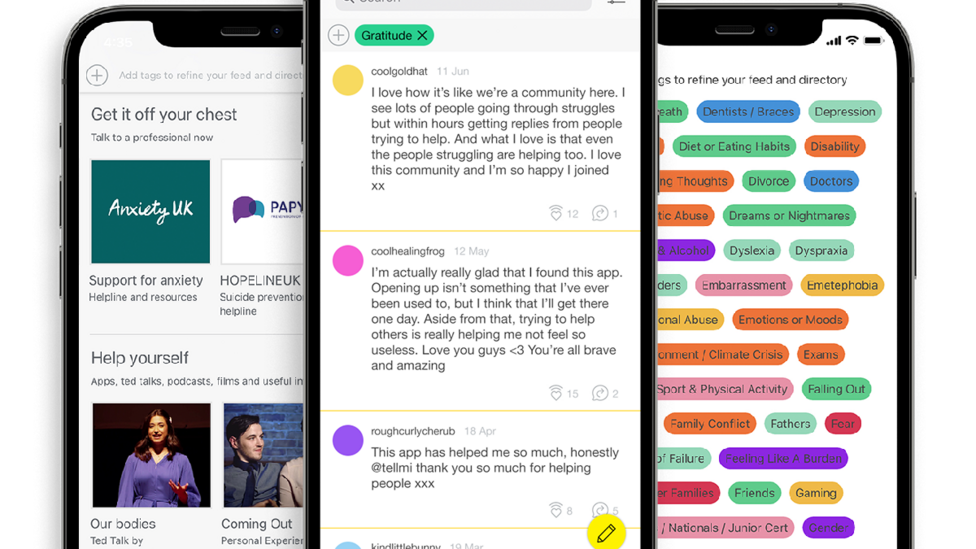 The 'safe' app for teens to talk mental health - BBC News