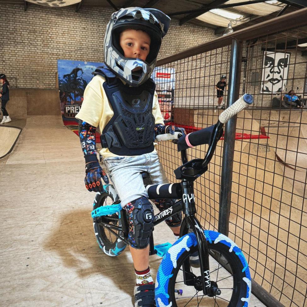 Newport BMX prodigy Parker, four, comes third in under-16 competition ...