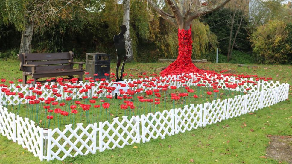 Poppy creations in Kent and Sussex for Remembrance Day - BBC News