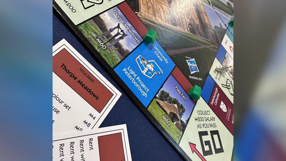 Peterborough passes 'go' with city's own Monopoly game board - BBC News